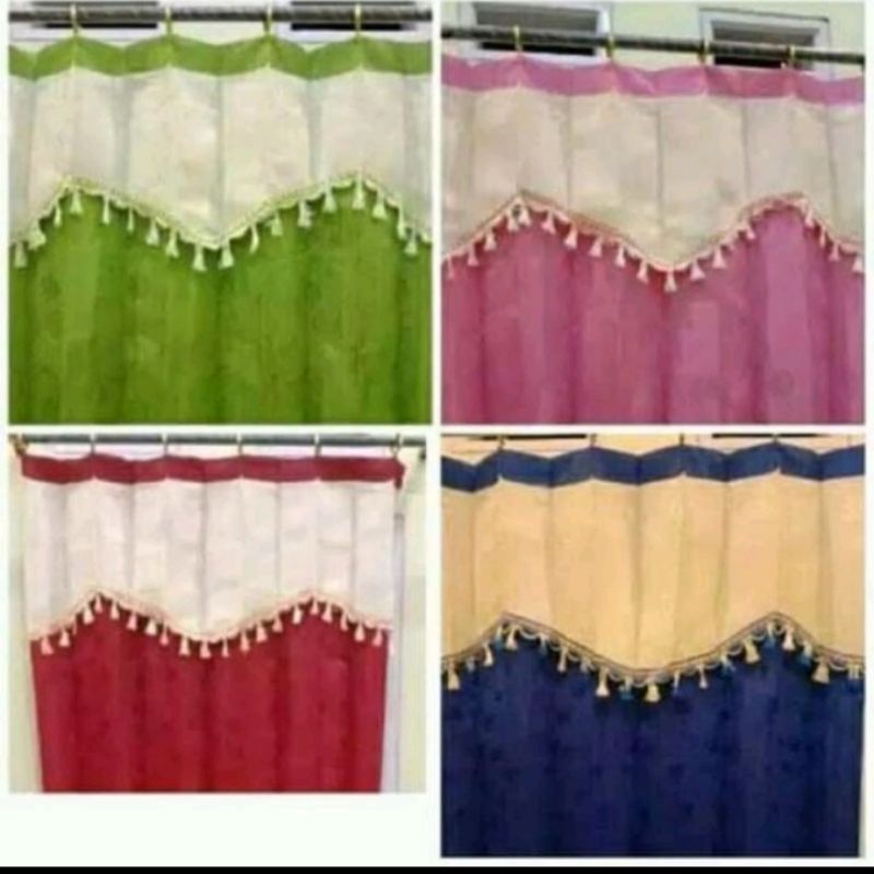 Jual Gorden cantolan gorden plisket pakai kawat S gorden poni rumbai ...