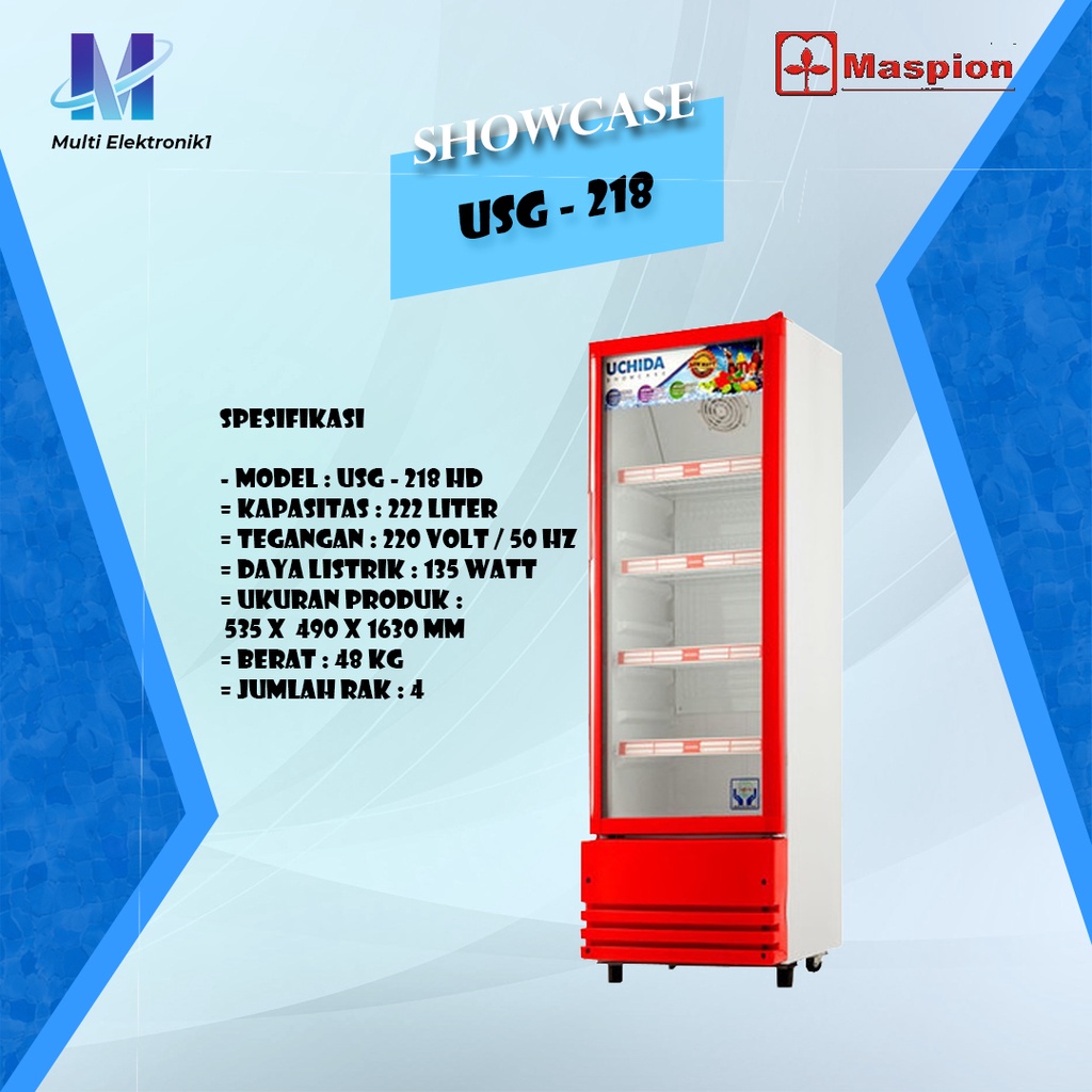 Jual MASPION Display Showcase USG-218 / Cooler Chiller USG218 | Shopee ...