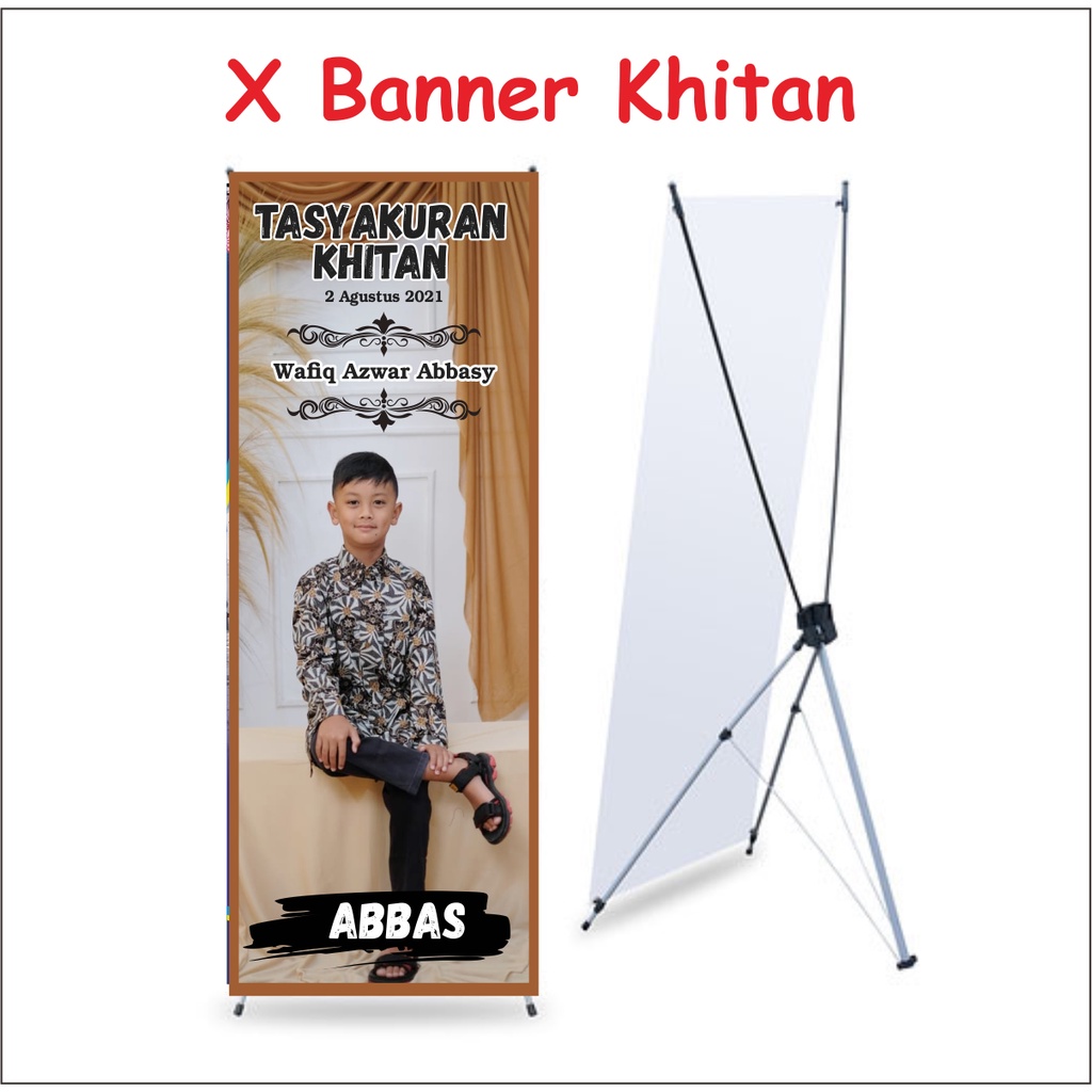 Jual X Banner Khitanan Spanduk Backdrop untuk Khitan / Banner Khitan Custom Bebas Desain ...