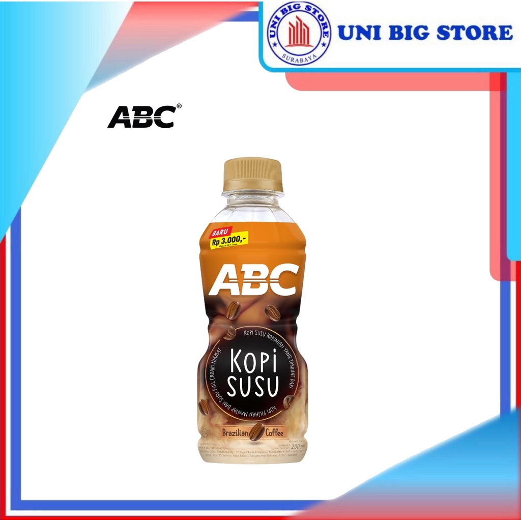 Jual ABC Kopi Susu Brazilian MIlk Coffee 200 ml Botol | Shopee Indonesia
