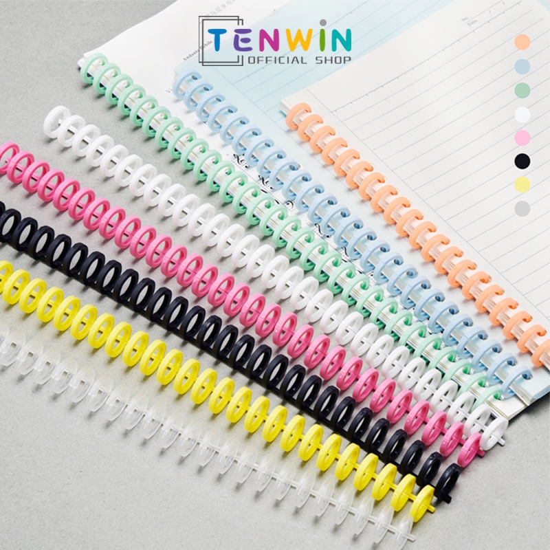 Jual HARU Ring Binder Plastik Spiral 30 Lubang Untuk Loose-leaf paper ...