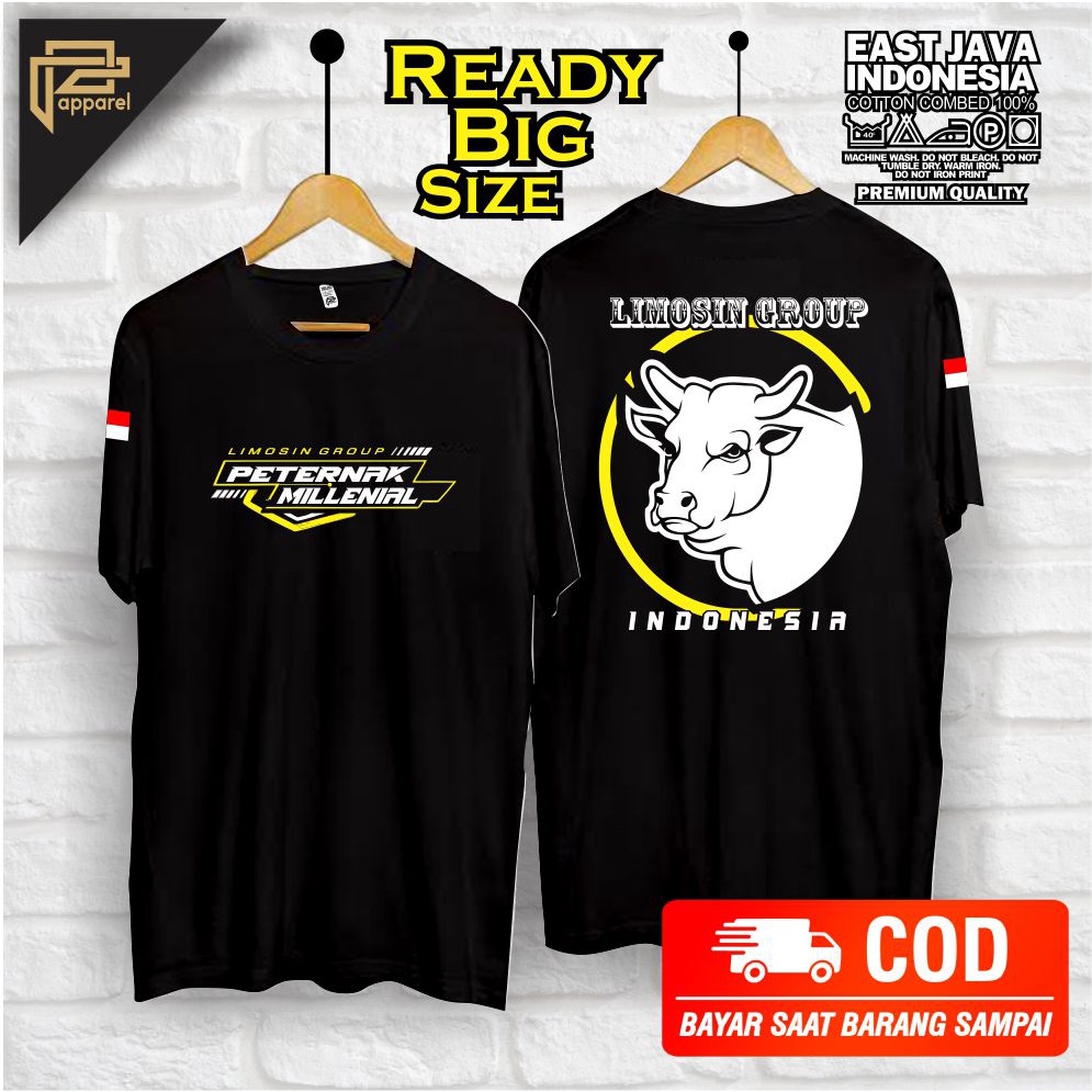 Jual baju kaos Peternak Muda Milenial LIMOSIN group sapi terbaru bahan ...