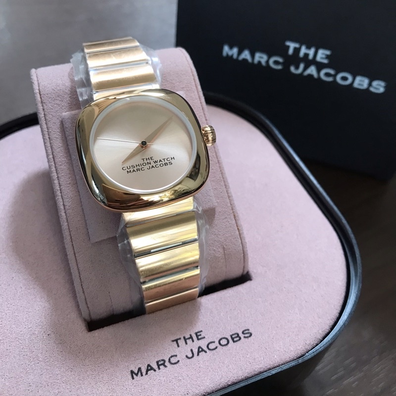 Jual Marc Jacobs The Cushion Watch MJ0120179299 Ladies Silver Dial Rose ...