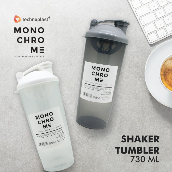 Jual TECHNOPLAST Monochrome Tumbler Shaker Sport / Botol Shaker Sport ...