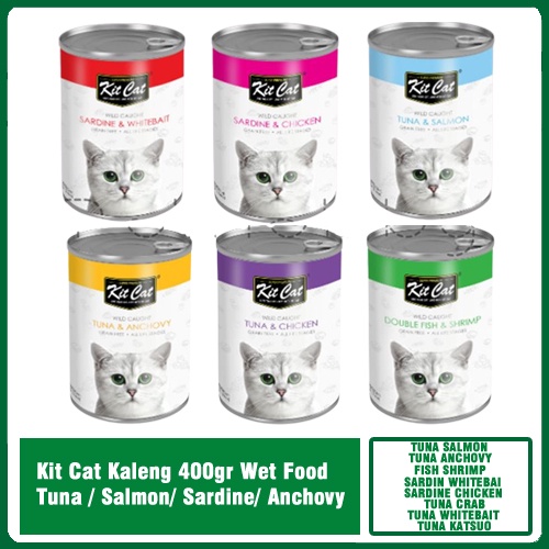 Jual Kit Cat Kaleng 400gr Wet Food Tuna / Salmon/ Sardine/ Anchovy ...