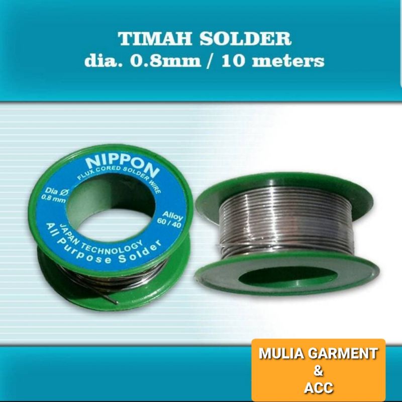 Jual TIMAH SOLDER PER ROLL 0,8mm ISI 10 METER | Shopee Indonesia