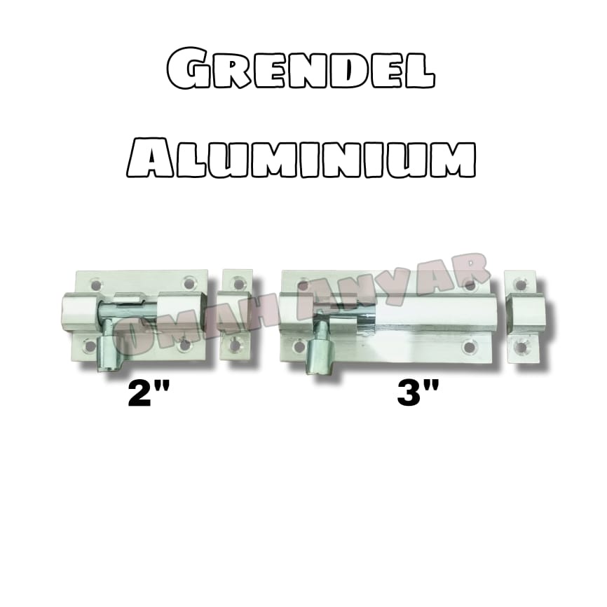 Jual Grendel Pintu Slot Bolt Kotak Aluminium 2 inch 3 inch Falco ...