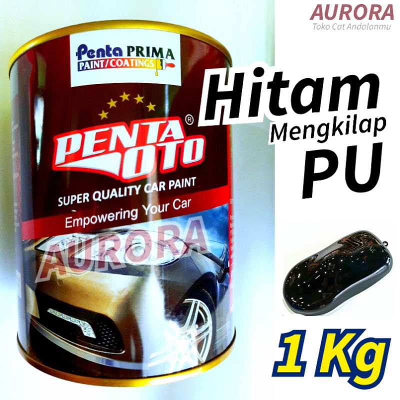 Jual Cat Hitam PU Solid Polos Mengkilap Penta Oto Black Cet Mobil dan ...