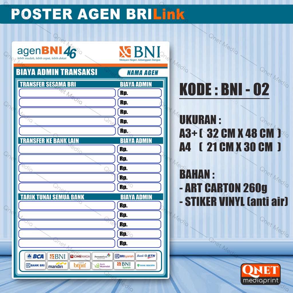 Jual POSTER & STIKER BIAYA ADMIN TRANSAKSI + LAMINASI GLOSSY | Shopee ...