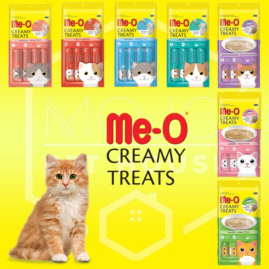 Jual Snack Kucing Me-O meo Creamy Treats Isi 4 Pcs x 15gr treat cat ...