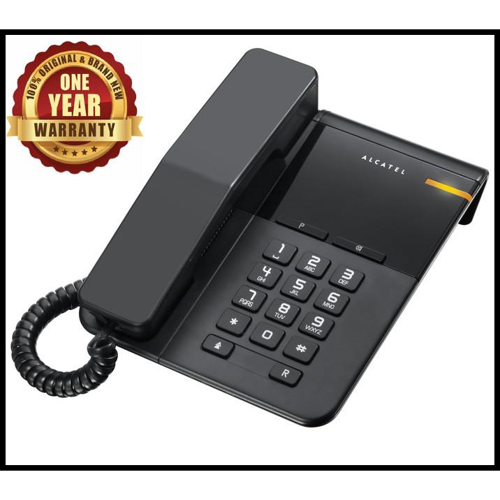 Jual Single Line Telepon Alcatel T22 Hitam( Setara Panasonic Ts505 ...