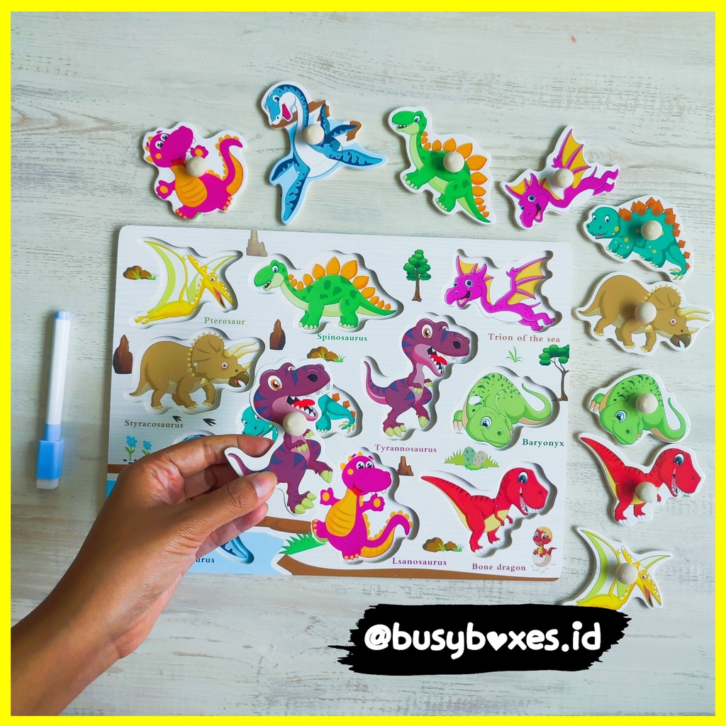 Jual [busyboxes.id] Mainan Edukasi anak 3 tahun Wipe and Clean puzzle ...