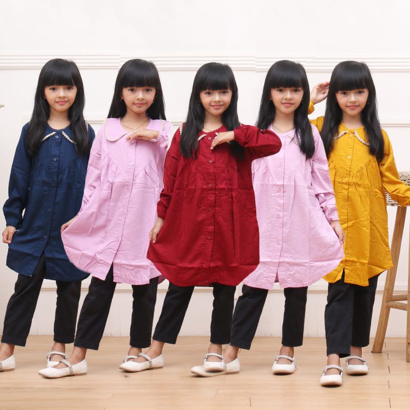 Jual BELLA Dress Tunik Baju Atasan Anak Perempuan 6-10 tahun Terbaru ...