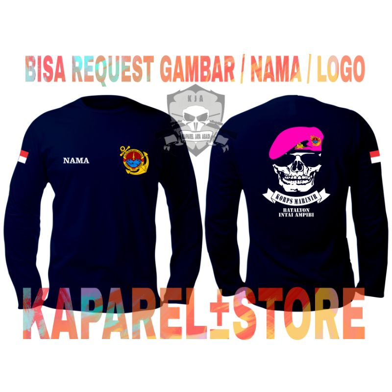 Jual Kaos Logo Korps Marinir / Baju Marinir Angkatan Laut / Atasan Korps Marinir TNI-AL Lengan ...