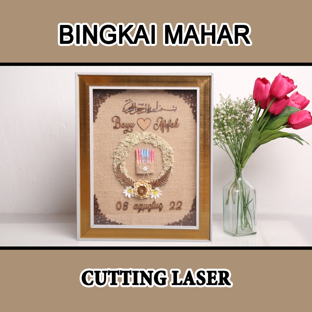 Jual Bingkai Mahar Rustic/Bingkai MAhar 30x40/Bingkai Mahar Cutting ...