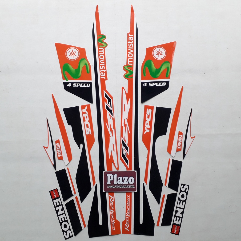 Jual stiker motor lis striping body yamaha f1zr movistar orange ...