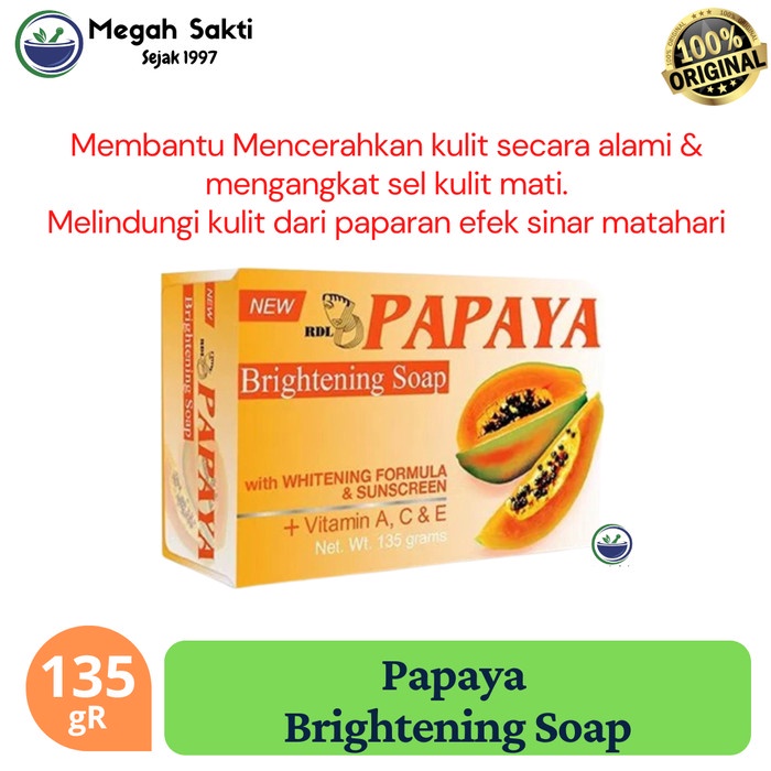 Jual MGS - Papaya Whitening Soap RDL 135 gR - Sabun Pepaya Mencerahkan ...