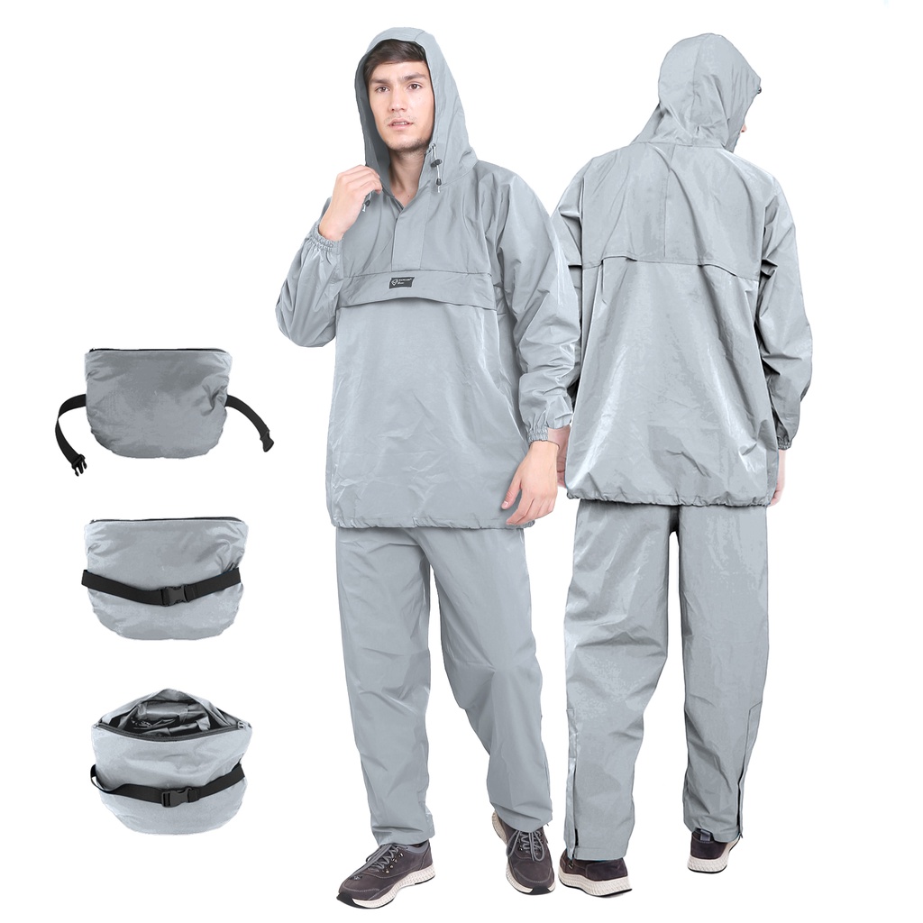 Jual Capilari Jas Hujan Kantung Kangguru Raincoat Rain Coat Jas Hujan ...