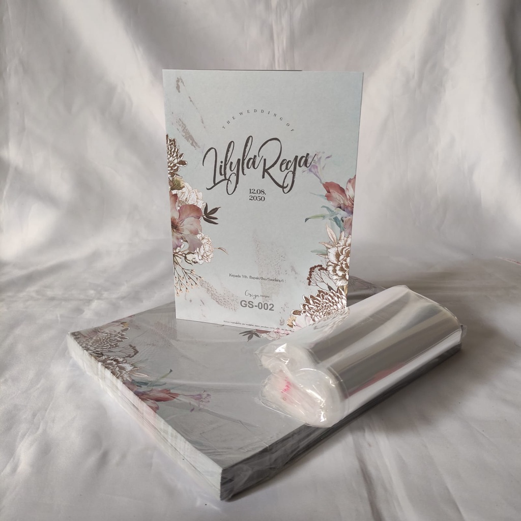 Jual GS 002 Blangko Undangan Kosongan Griya SILVER + Opp Plastik per pack isi 100 | Shopee Indonesia