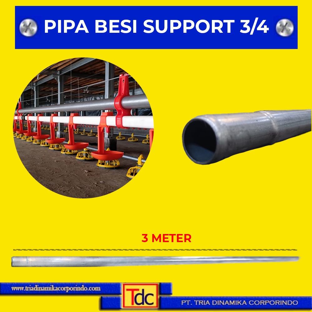 Jual Pipa Besi Support 3/4 Inch/Ukuran 25mm/Tempat Minum Otomatis ...