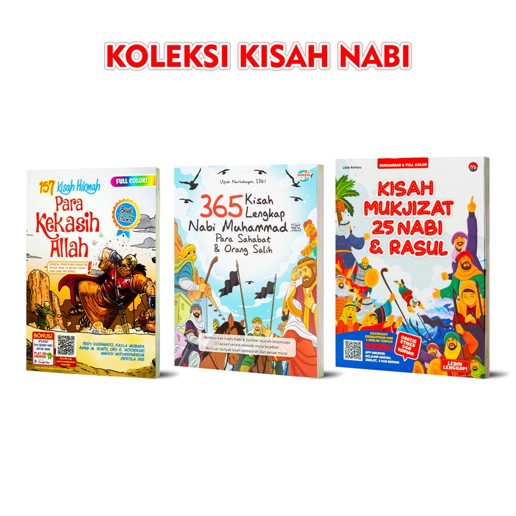Jual Buku Anak Islami 365 Kisah Lengkap Nabi Muhammad dan Kisah Mukjizat 25 Nabi Dan Para ...