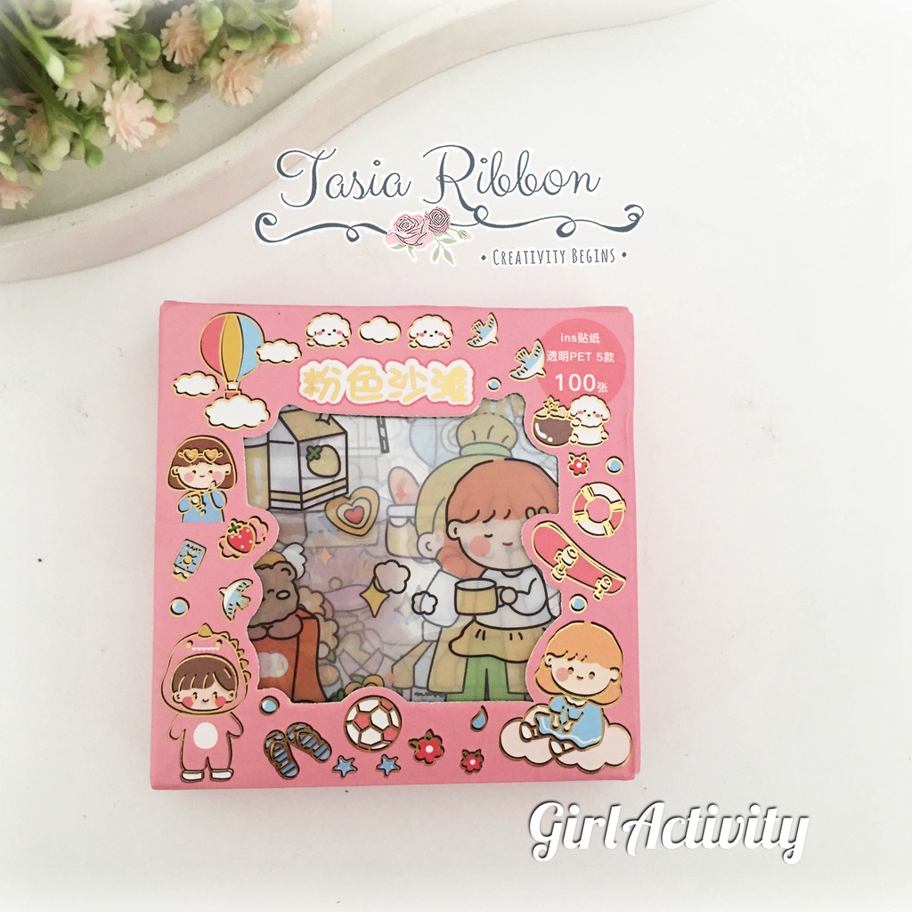 Jual Viral Sticker Botol Korea Aesthetic Lucu [100pc] / Stiker Botol ...