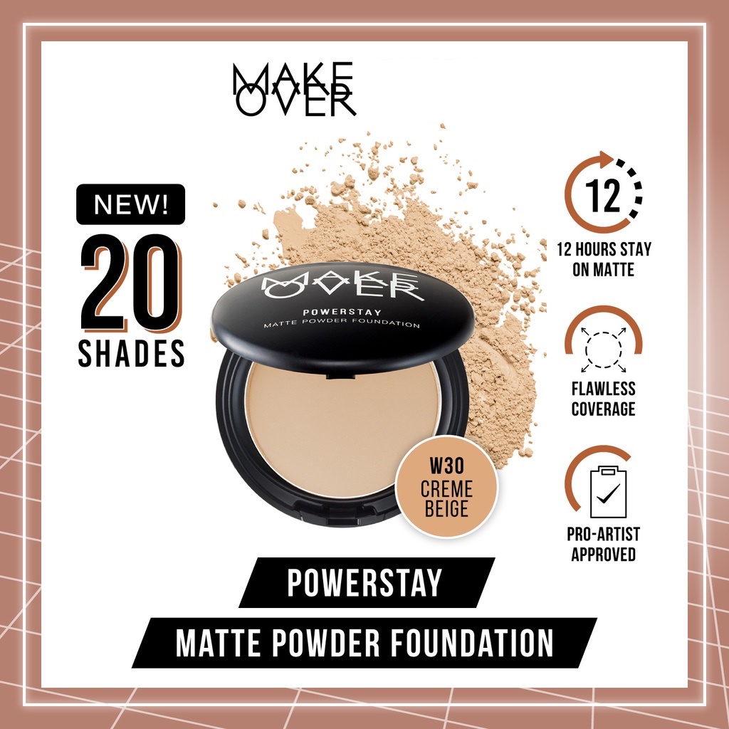 Jual AiLiN MAKE OVER Powerstay 24H Matte Powder Foundation | Makeover ...