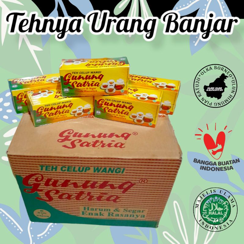 Jual TEH GUNUNG SATRIA 1 Dus Asli Banjarmasin Kalimantan Aroma Mawar ...