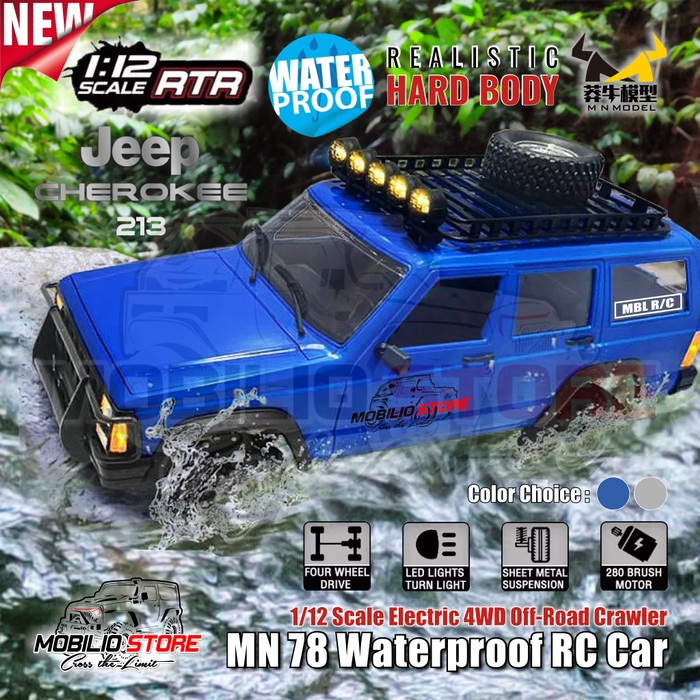 Jual RC MN78 Waterproof Jeep Cherokee 213 1/12 Scale 4WD Crawler Car ...