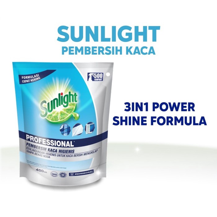 Jual Pembersih Kaca Sunlight Profesional Higenis 450 ml | Shopee Indonesia