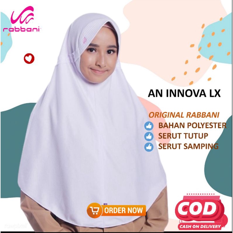 Jual Kerudung Sekolah INNOVA LX - RABBANI original INNOVA LX Jilbab Kerudung Sekolah Anak dan ...