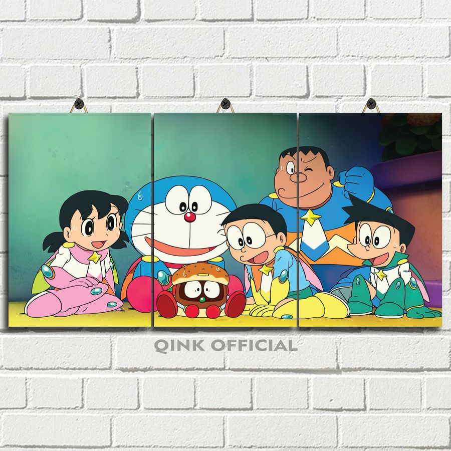 Jual POSTER KAYU ANIME DORAEMON AESTHETIC 60X30 MULTIPANEL MDCFE/YO51Y ...
