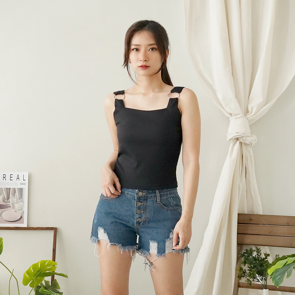 Jual Tengtop Square Tank Top Ring Tanktop Baju Atasan Wanita Crop Top ...