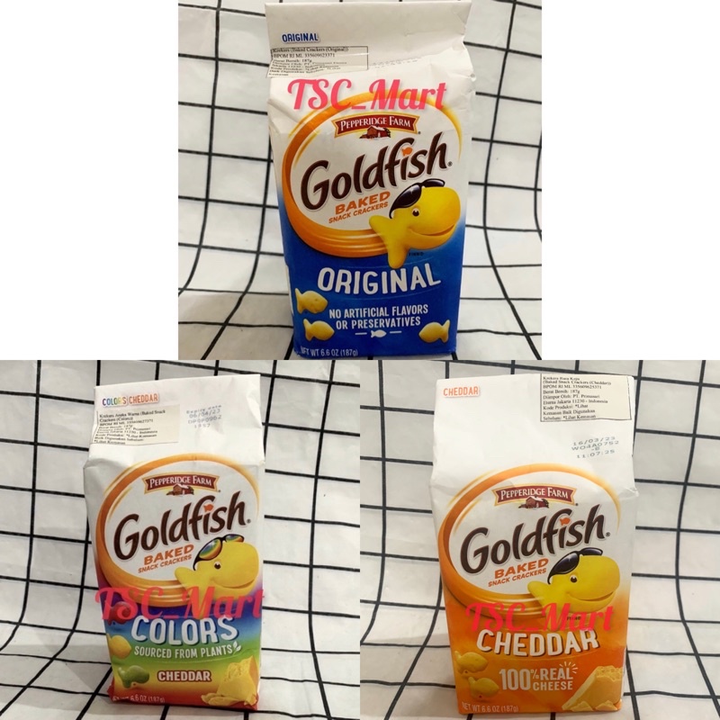 Jual Goldfish Baked Cheddar Cheese/Cheddar WholeGrain/Cheddar Colors ...