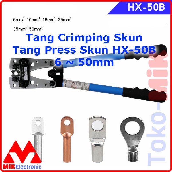 Jual TANG CRIMPING SKUN TANG PRESS SKUN HX-50B HX50B 6 ~ 50mm2 | Shopee ...