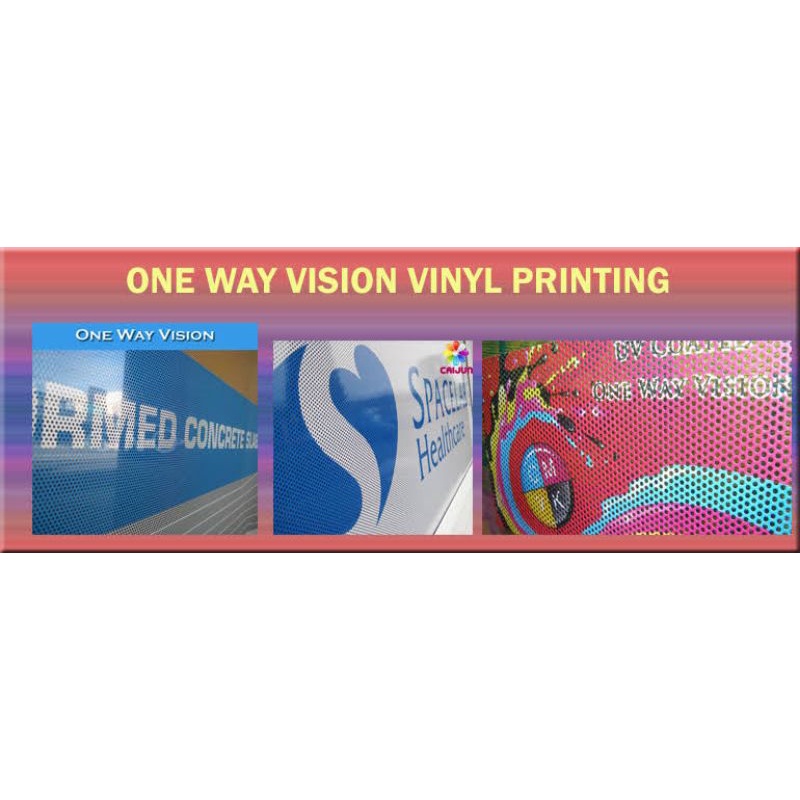 Jual stiker one way vision printing custom desain | Shopee Indonesia