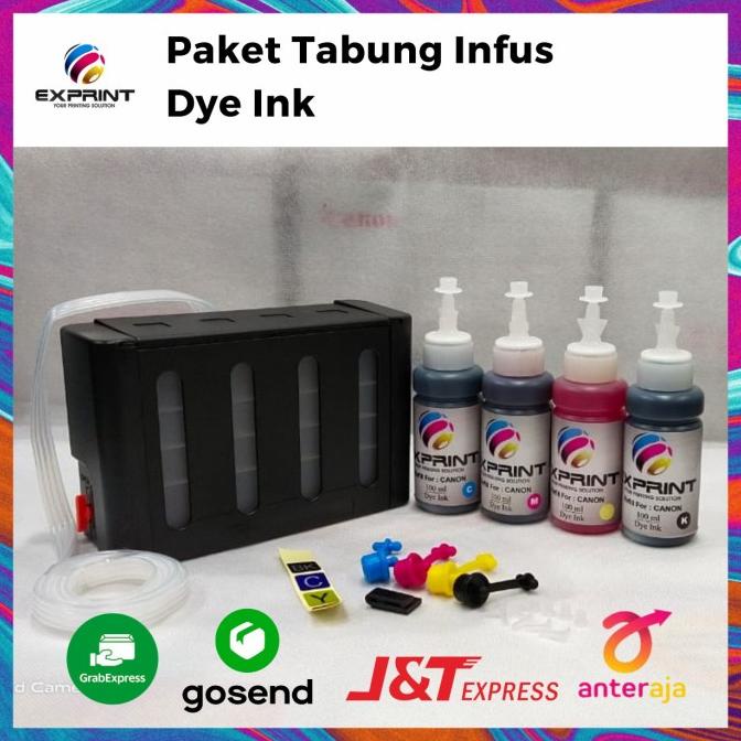 Jual TABUNG INFUS PRINTER BOX + TINTA CANON 4 WARNA | Shopee Indonesia