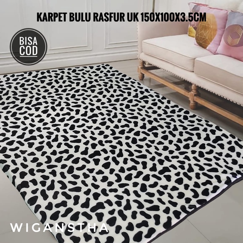 Jual Karpet bulu Rasfur motif velboa lembut Panjang 150cm Lebar 100cm ...