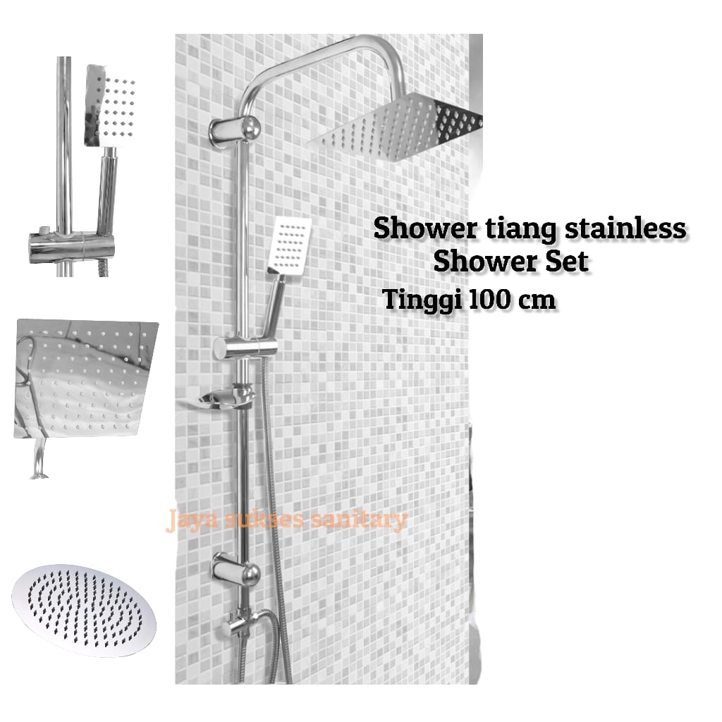 Jual Shower Paket Lengkap Shower Kotak Bahan Stainless Shower Tiang ...