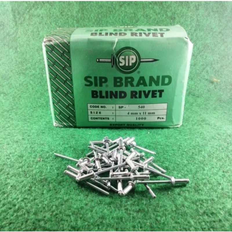 Jual Paku Rivet SIP BRAND 540 / Paku Rivet 4mm x 11mm harga per box isi ...