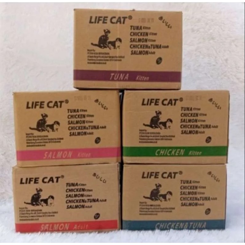 Jual LIFE CAT Pouch 85gr 1 Carton isi 24 Sachets / Makanan Basah Kucing ...