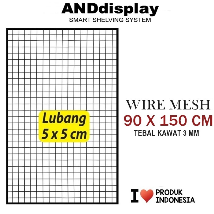 Jual WIRE MESH 90 X 150 CM WIRE GRID 90X150 KAWAT RAM JARING KOTAK ...