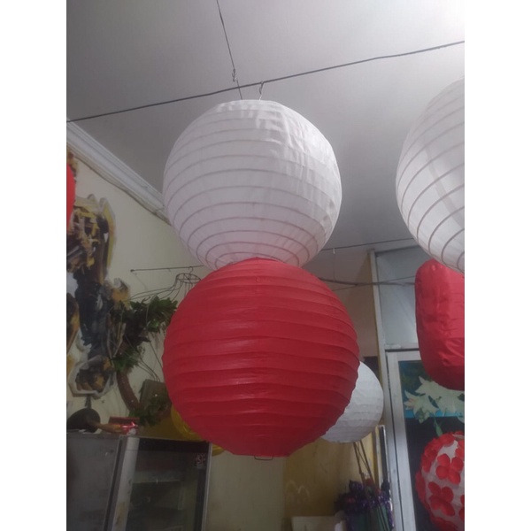 Jual Lampion bulat kertas 30cm | Shopee Indonesia
