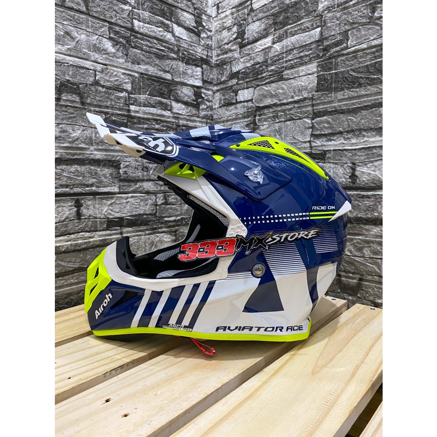 Jual HELM AIROH AVIATOR ACE BLUE HELM CROSS AIROH AVIATOR ACE HELM MX ...