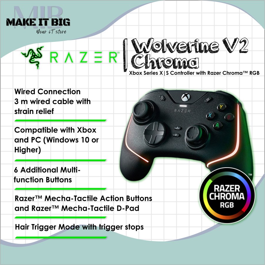 Jual Razer Controller Wolverine V2 Chroma | Shopee Indonesia