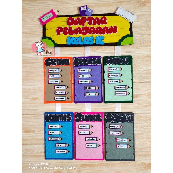 Jual Hiasan dinding kelas daftar pelajaran | Shopee Indonesia