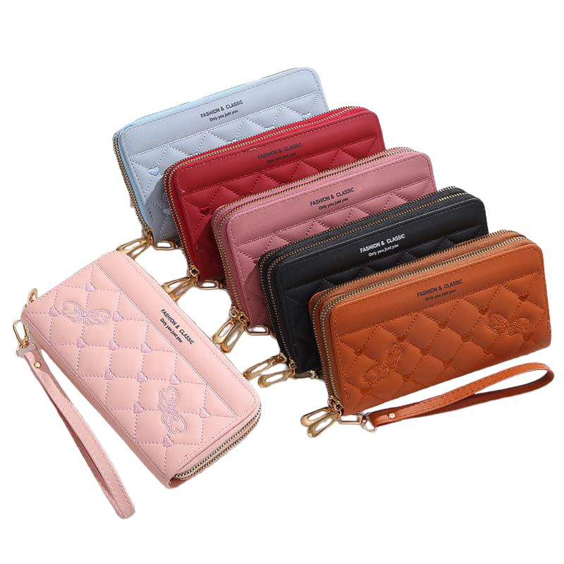 Jual WTX-34 Dompet Panjang Wanita 2 Relesting Bordir Import | Shopee ...