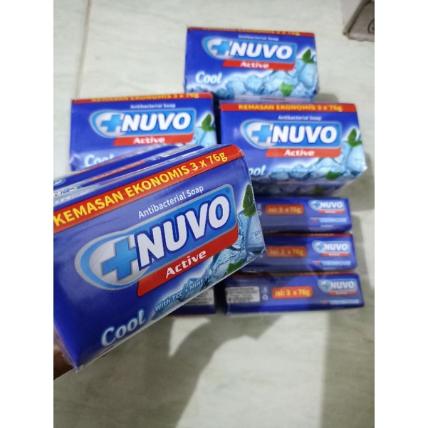 Jual Nuvo active cool 3x72gr/ Nuvo cool sabun batang 3x72gram isi 3 ...