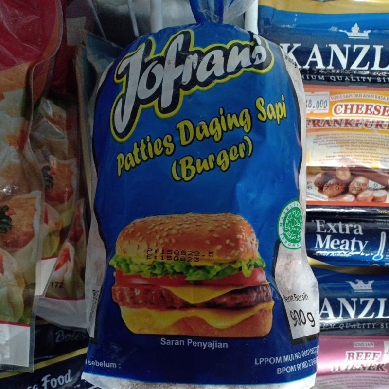 Jual jofrans beef patties burger 900 gr, isi 15 pcs | Shopee Indonesia