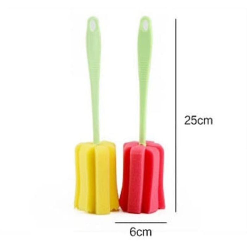 Jual Spons Sikat Pembersih Botol / Tongkat Busa Sikat Gelas / Sponge ...